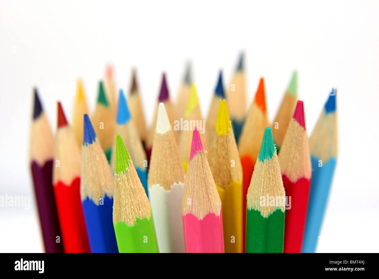 Colourful pencils isolated on white background Stock Photo - Alamy