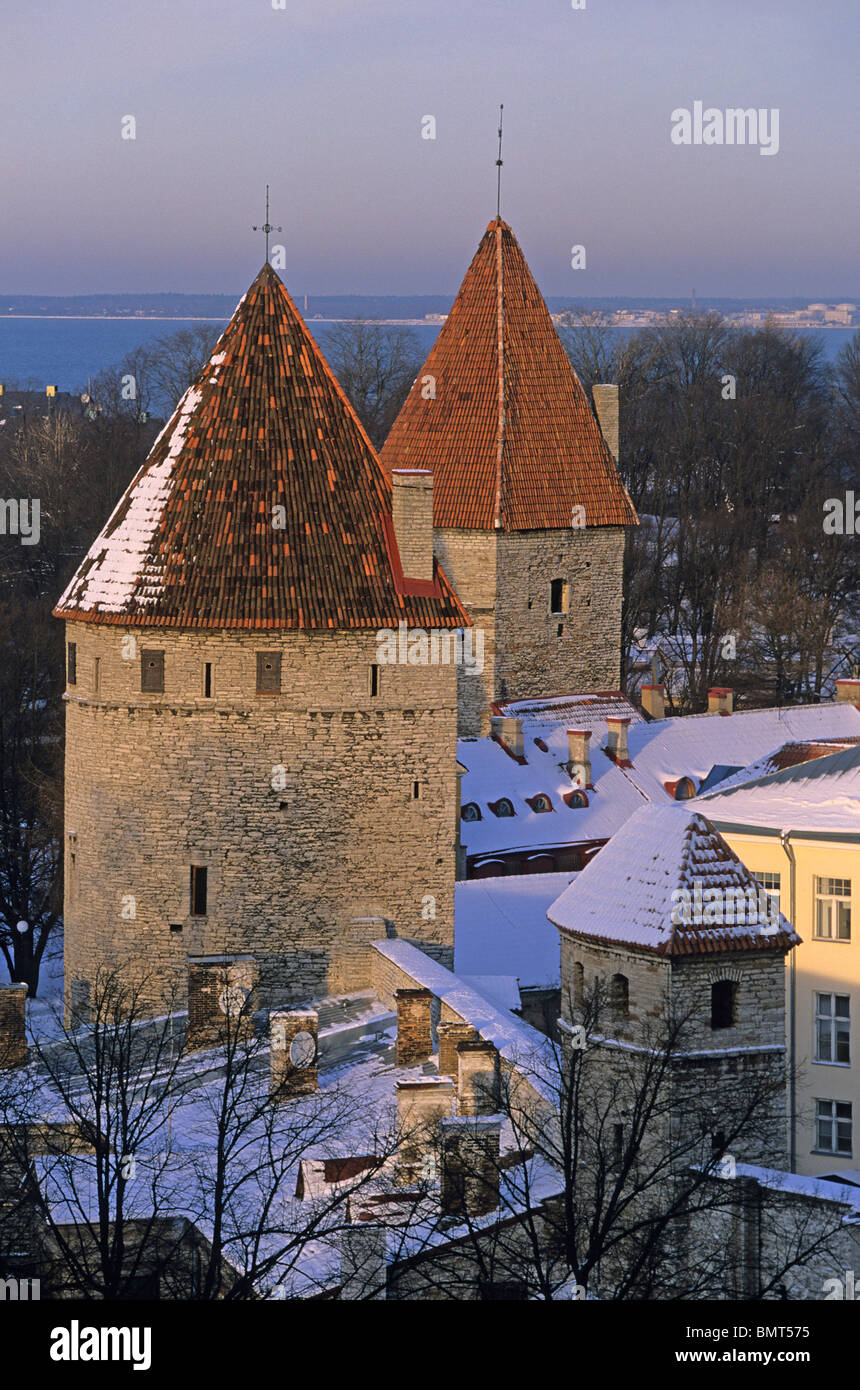 Estonia,Tallinn,Old Town ,Fortifications,winter,snow Stock Photo - Alamy