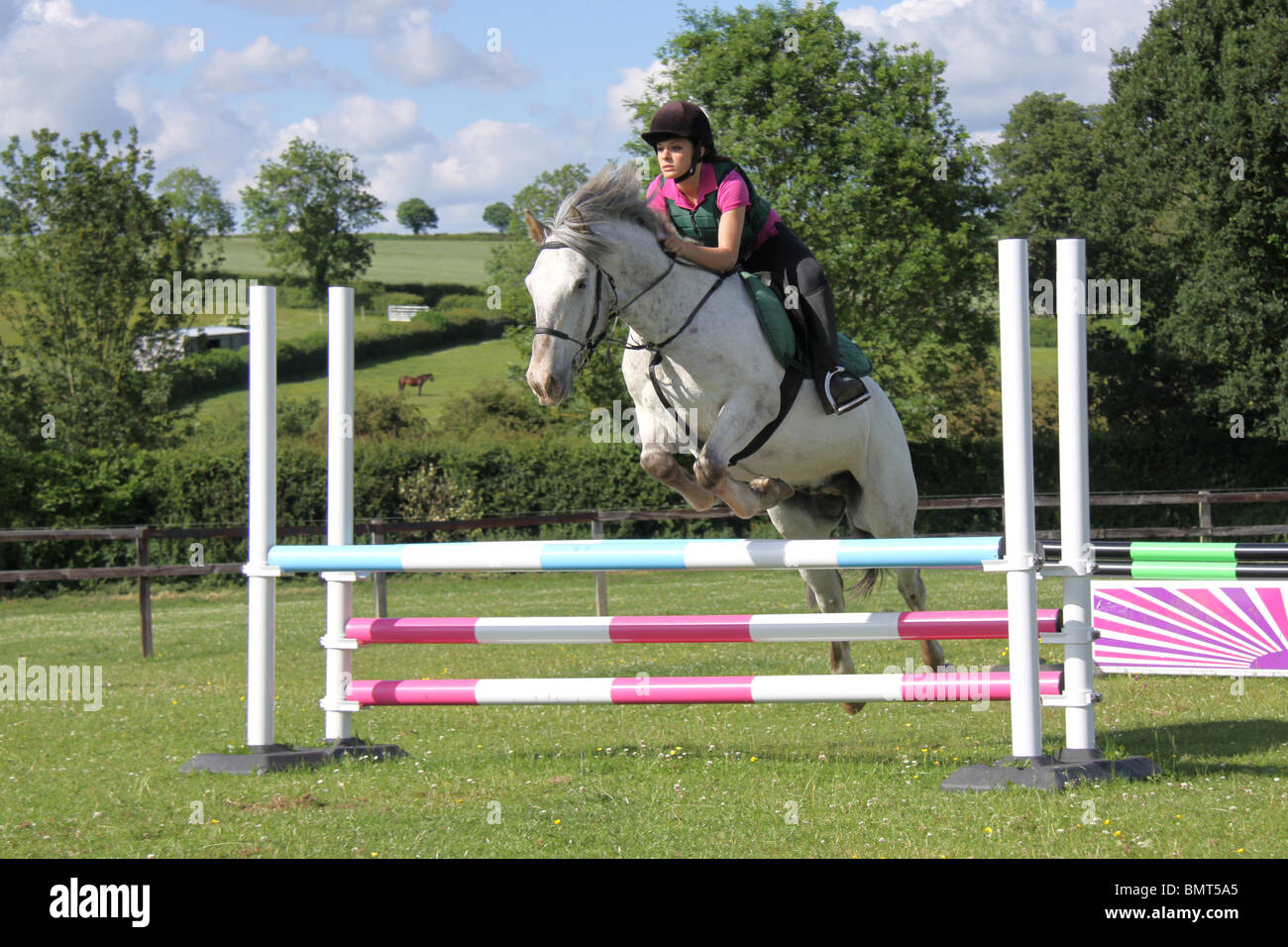 Pony jumping hi-res stock photography and images - Alamy