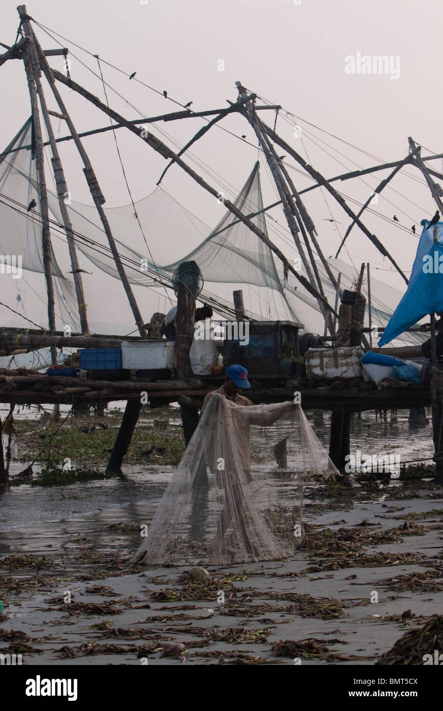 Mending Fishnet Fisherman High Resolution Stock Photography and Images ...