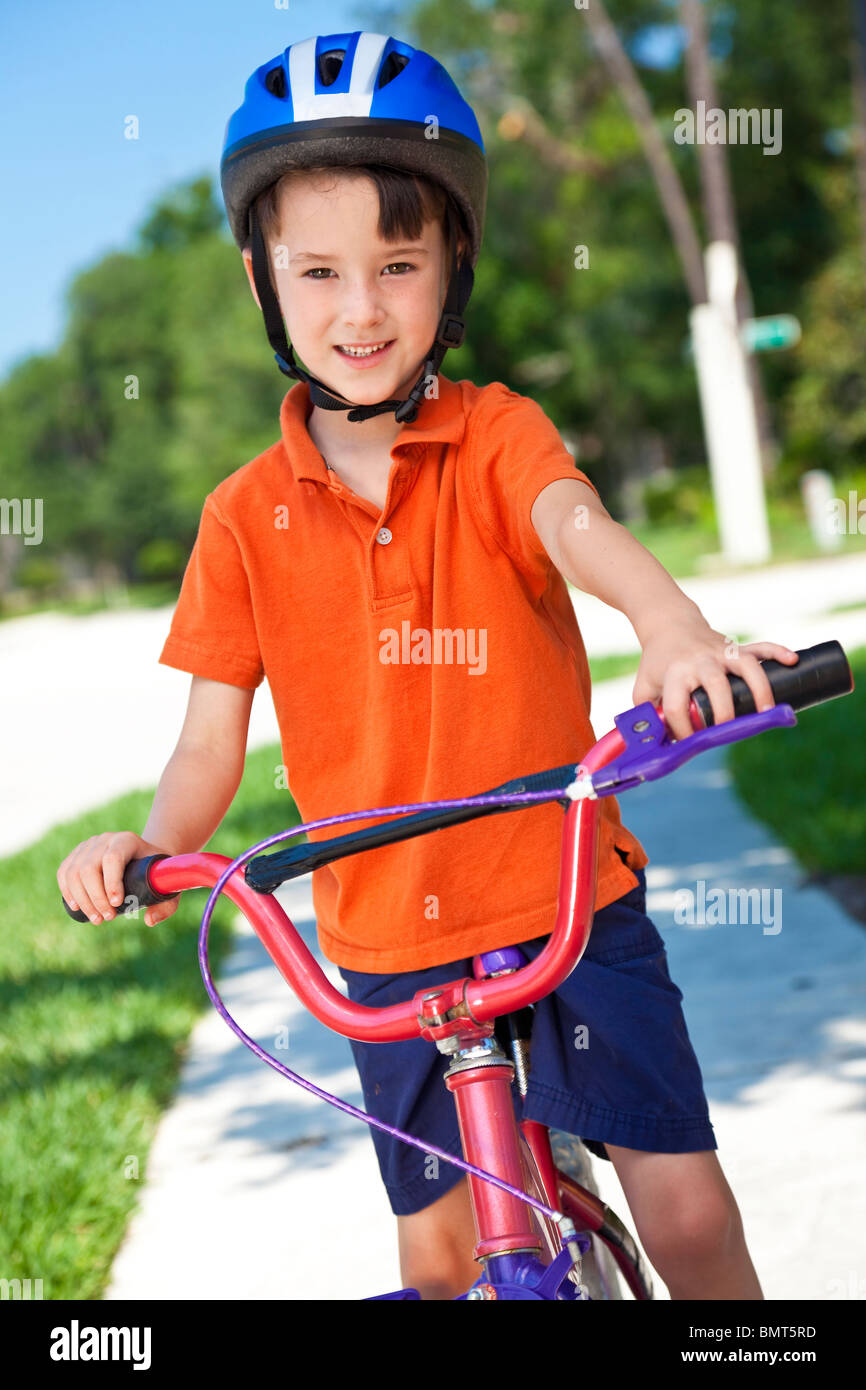 Boy cycle helmet hi-res stock photography and images - Alamy