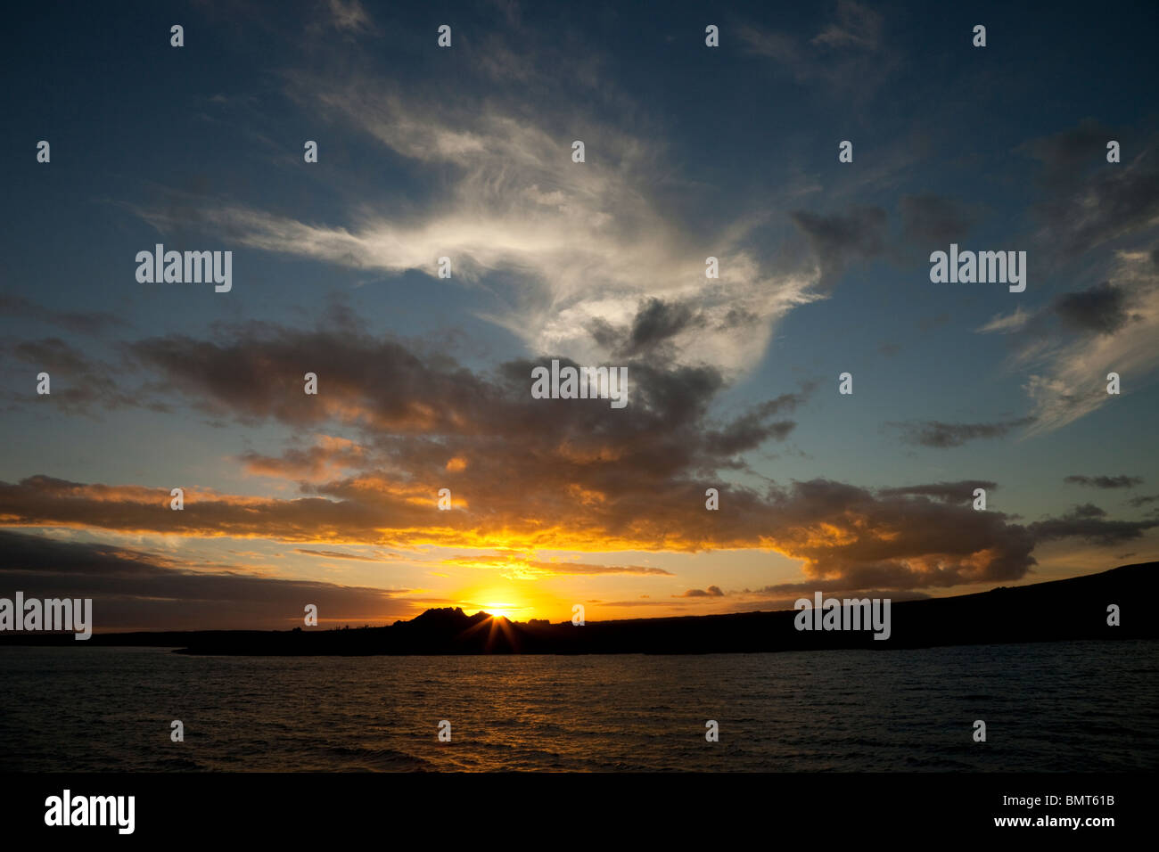 Sunset over galapagos islands ecuador hi-res stock photography and ...