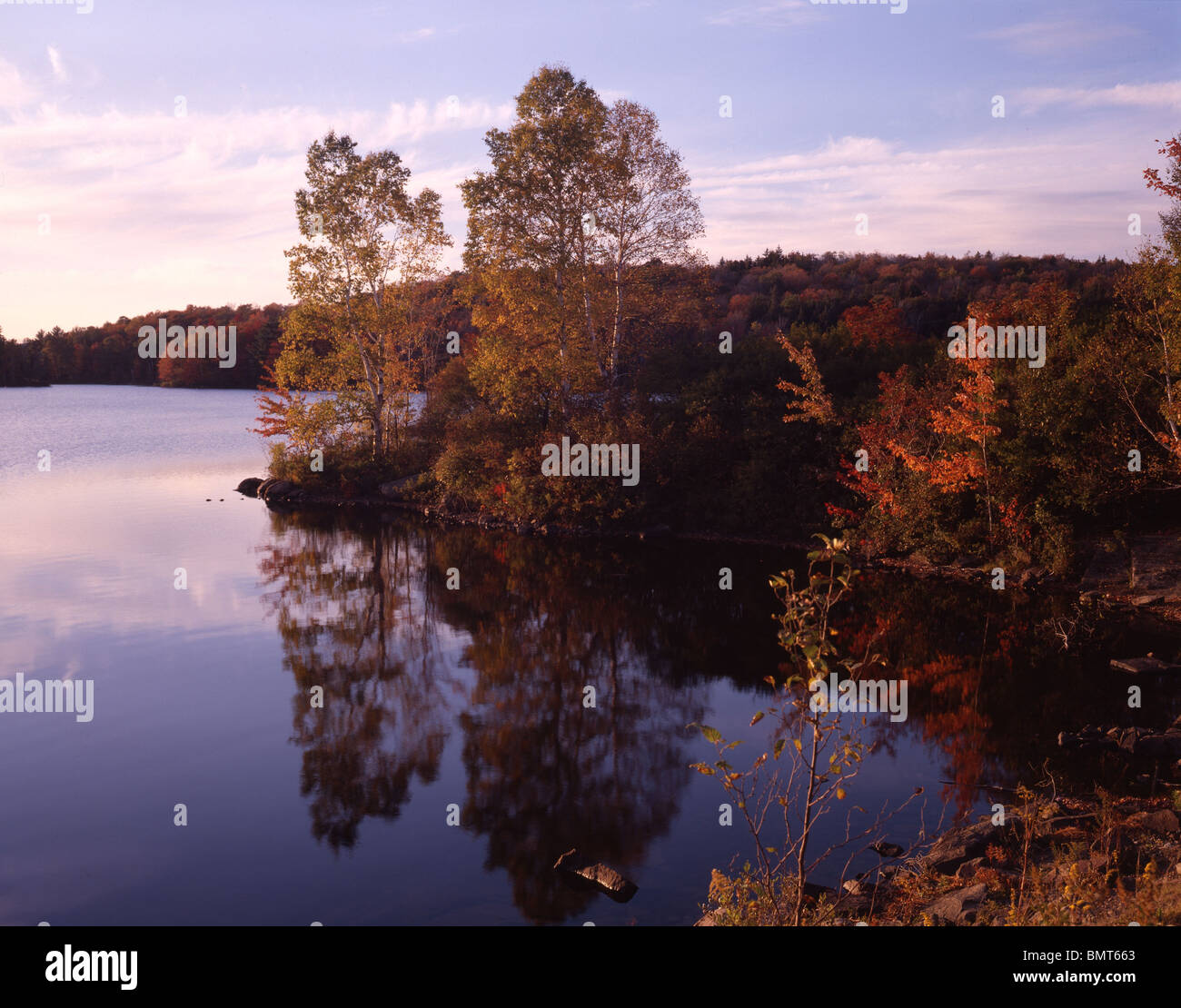 Scenic Lakeshore in Autumn Stock Photo - Alamy