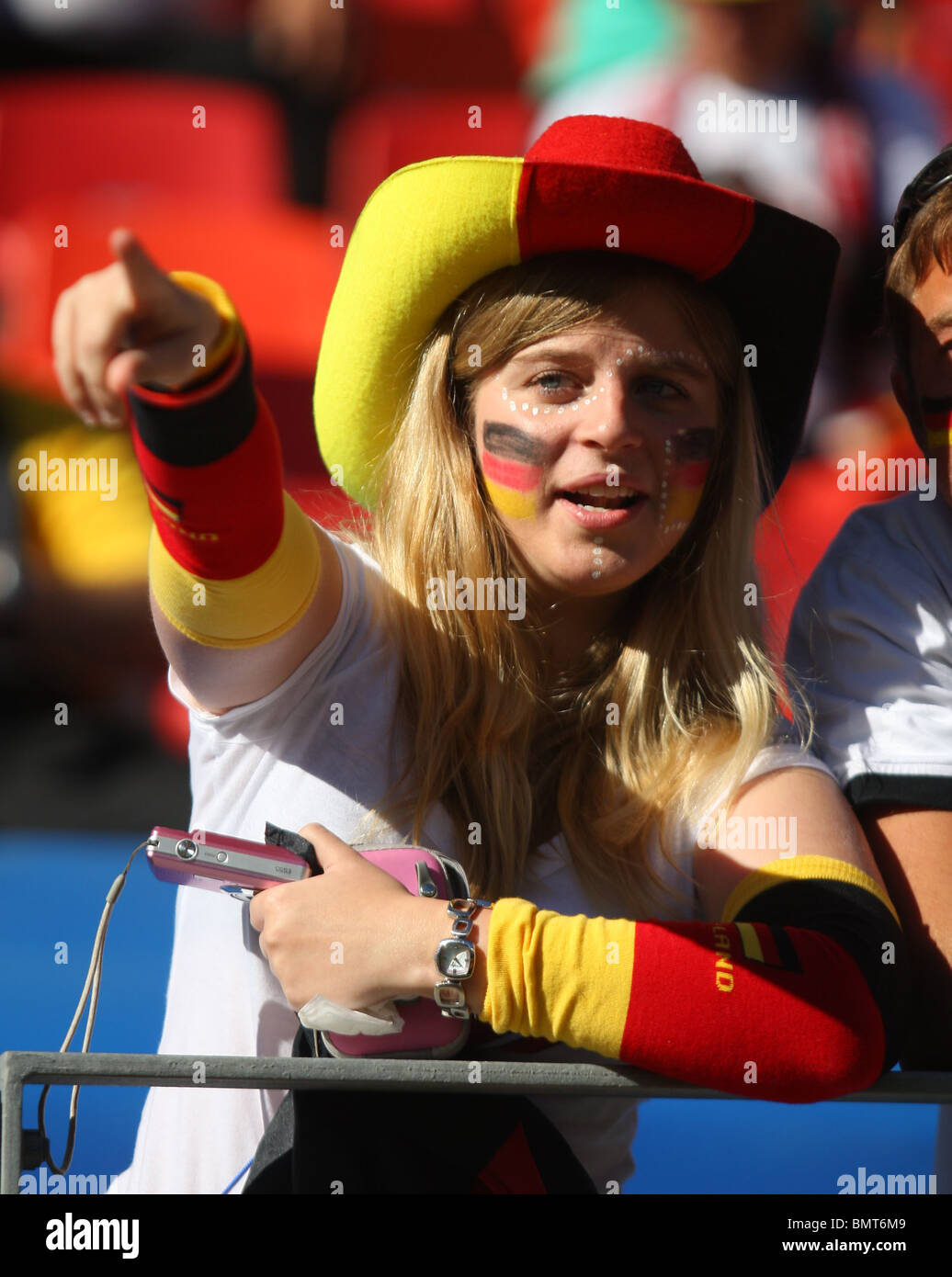 GERMAN FAN GERMANY V SERBIA NELSON MANDELA BAY STADIUM PORT ELIZABETH ...