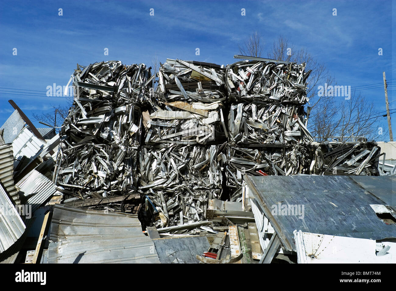 Scrap aluminum crushed baled hi-res stock photography and images - Alamy