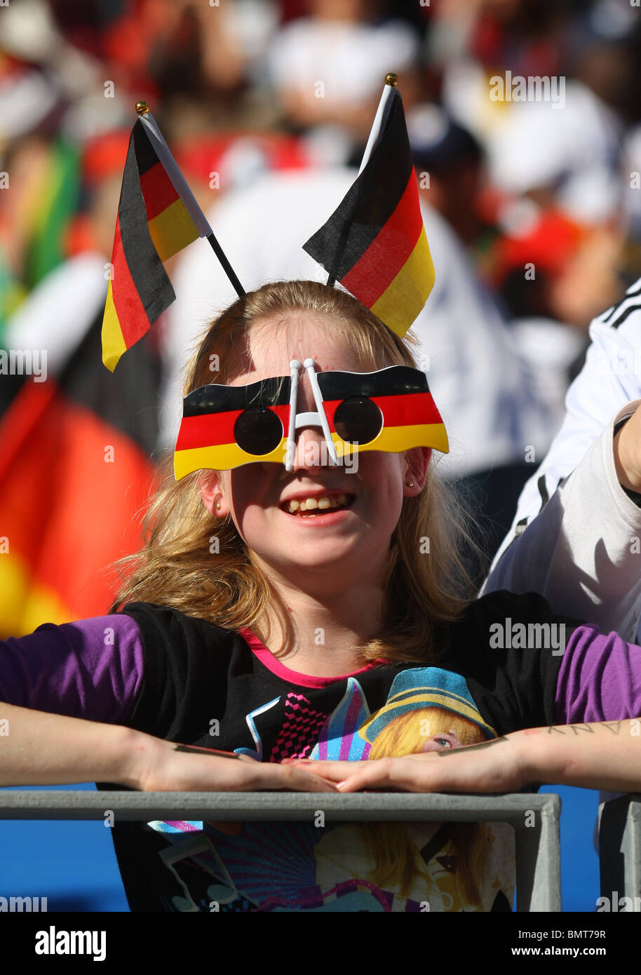 GERMAN FAN WITH GLASSES & FLAG GERMANY V SERBIA NELSON MANDELA BAY ...