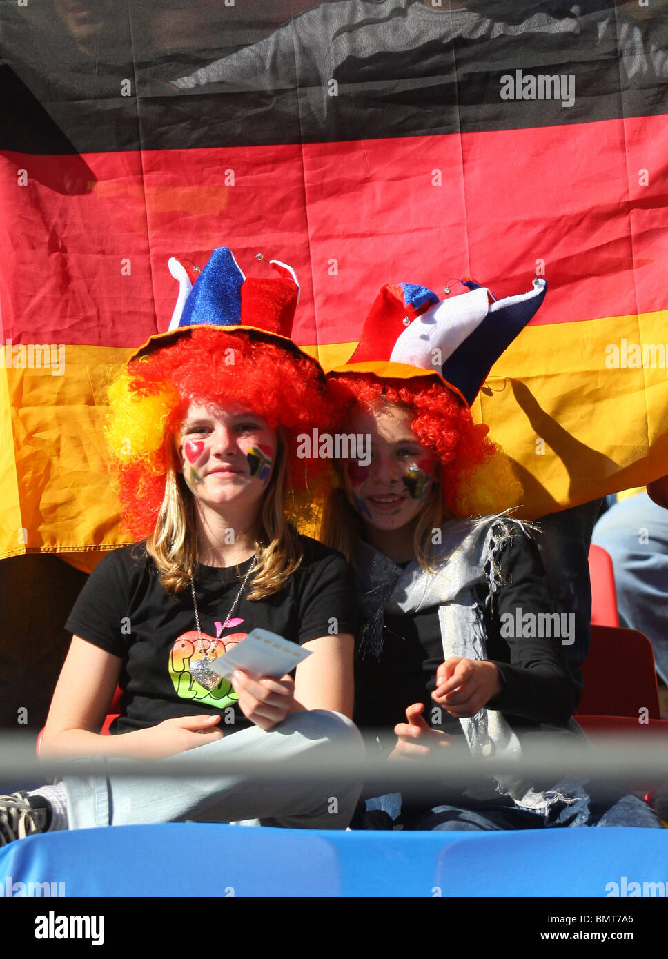 GERMAN & SERBIAN FANS GERMANY V SERBIA NELSON MANDELA BAY STADIUM PORT ...