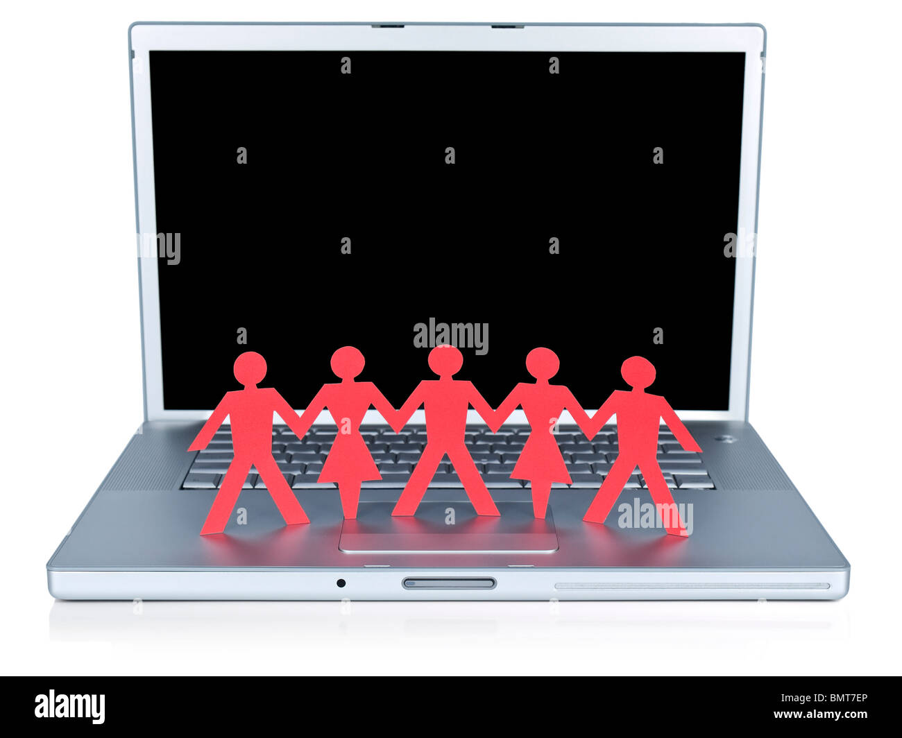 Black white cutout paper people hi-res stock photography and images - Alamy