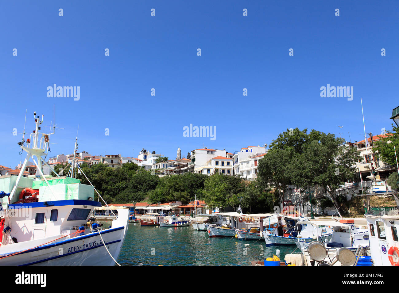 Old port of skiathos town hi-res stock photography and images - Alamy
