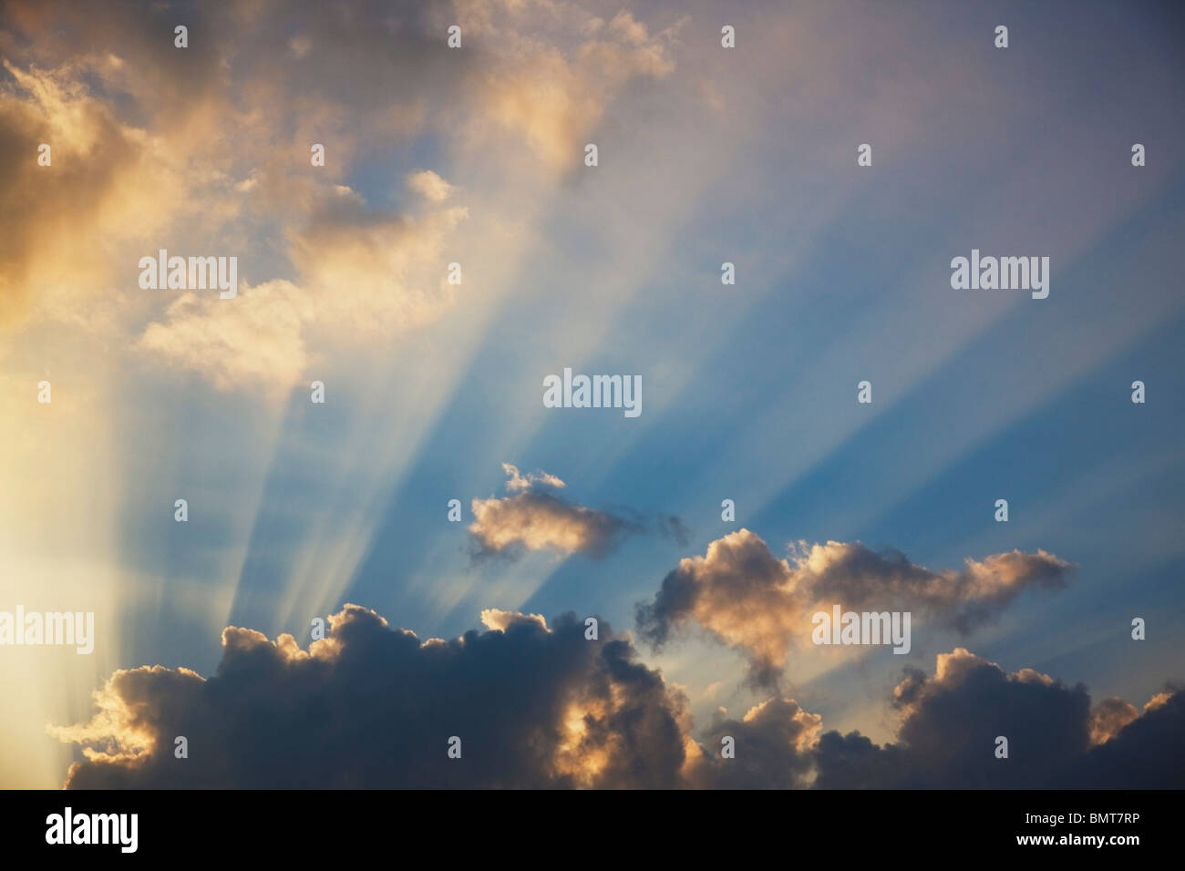 Rays Of Light Shining Through Clouds Stock Photo - Alamy