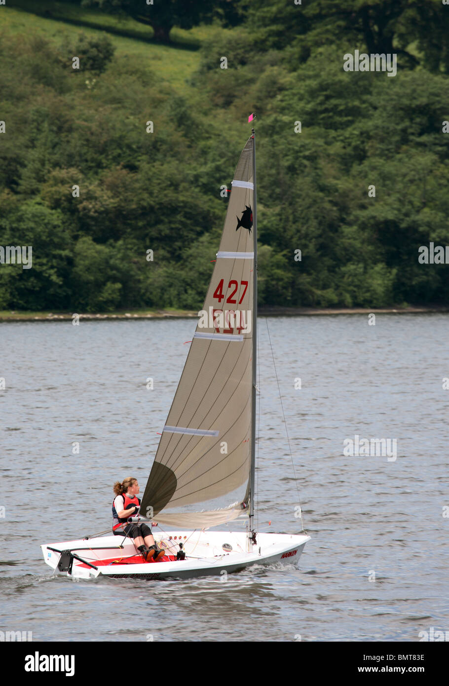 sailing on Rudyard Lake Stock Photo - Alamy