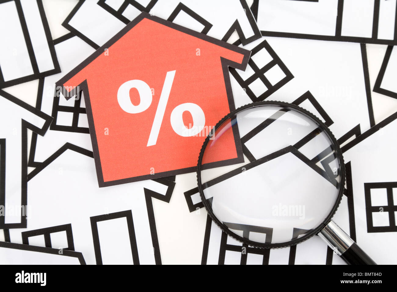 a red home sign, Real Estate Concept Stock Photo - Alamy