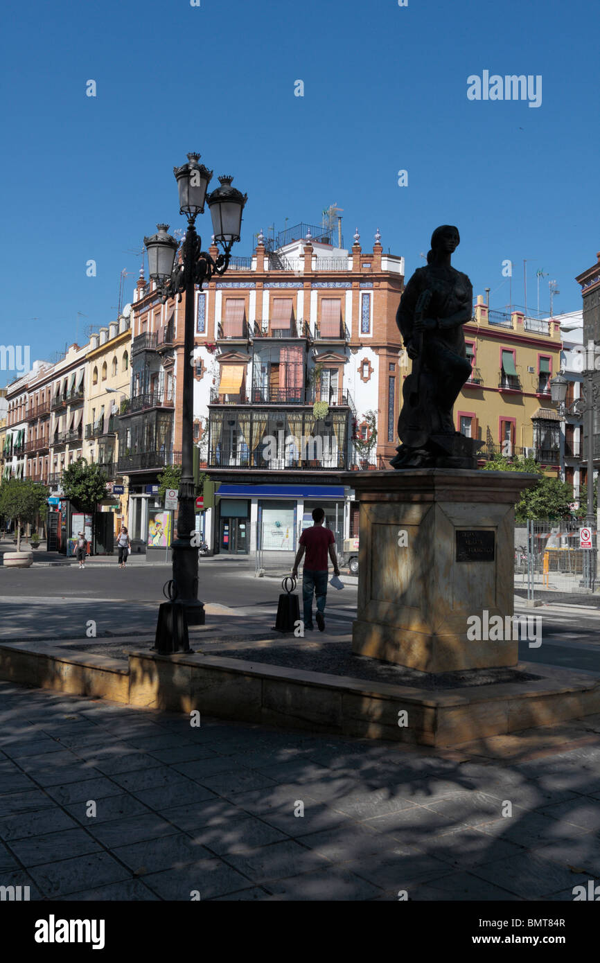 The Plaza de Altozano in Triana Seville Andalucia Spain Europe Stock ...