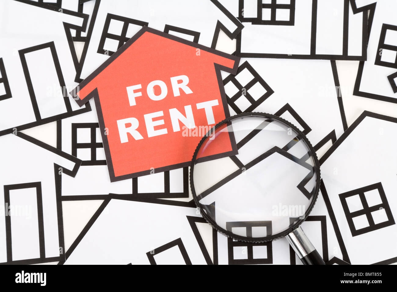 a red home sign, Real Estate Concept Stock Photo - Alamy