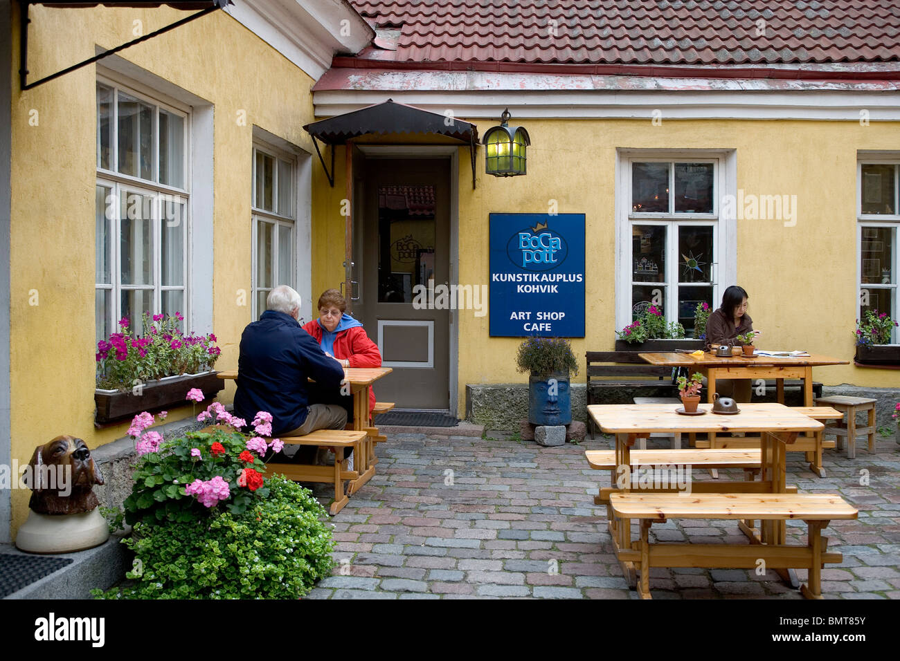 Estonia,Tallinn,BoCa Pott - Art shop cafe Stock Photo - Alamy