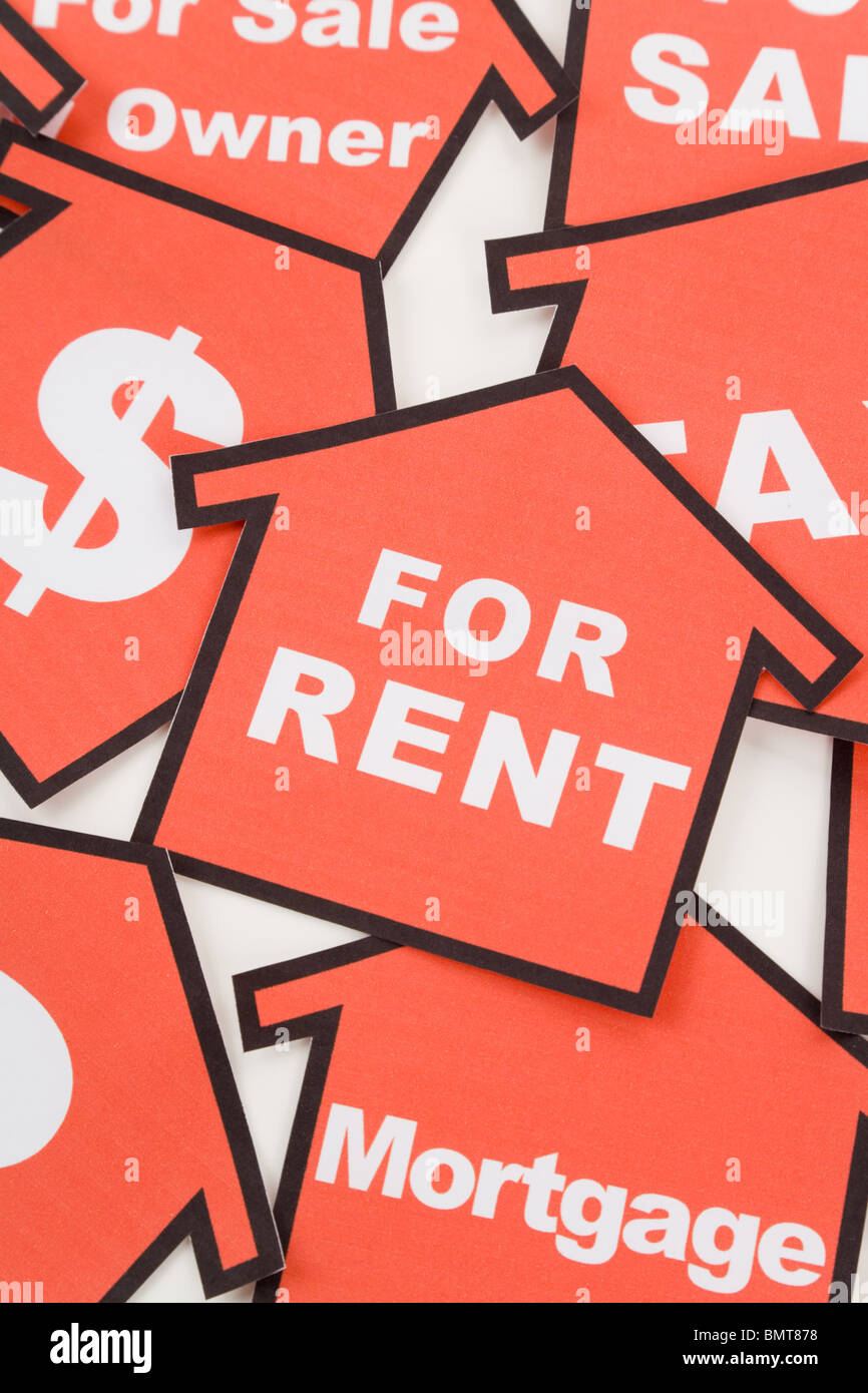 red home sign, Real Estate business Concept Stock Photo - Alamy