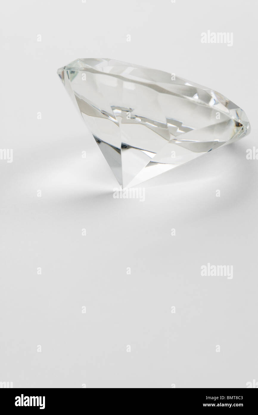 Diamond close up shot with white background Stock Photo - Alamy