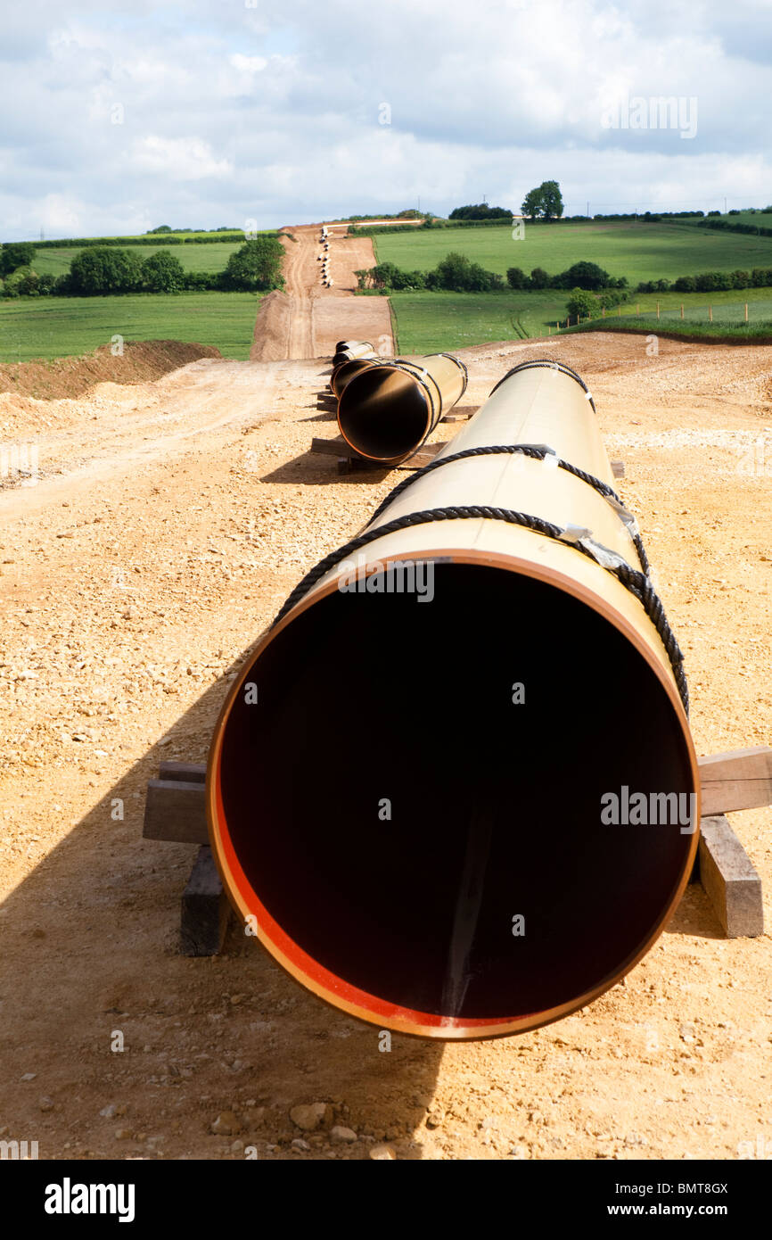 National Grid natural gas pipeline being laid, seen here crossing the ...