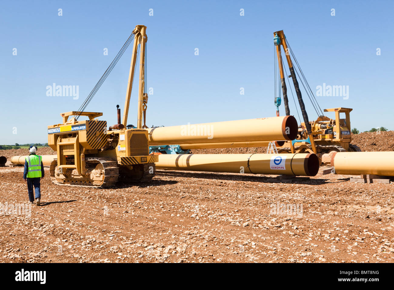 National Grid natural gas pipeline being laid, seen here crossing the ...