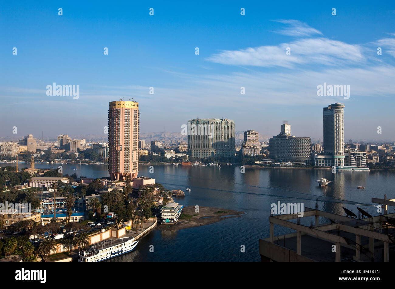 Egypt, Cairo,view of the city from the Nile river Stock Photo - Alamy