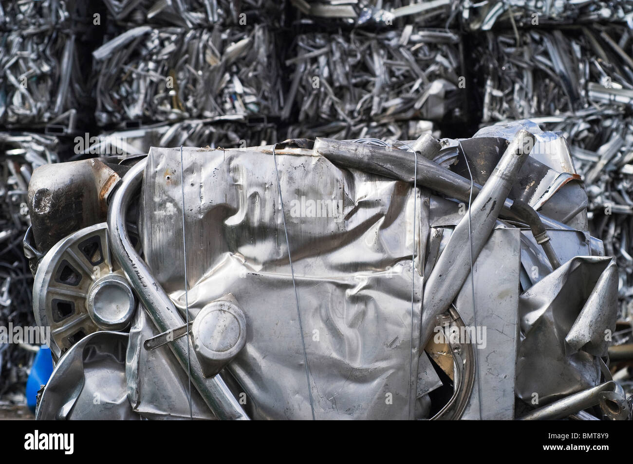 Scrap aluminum crushed baled hi-res stock photography and images - Alamy