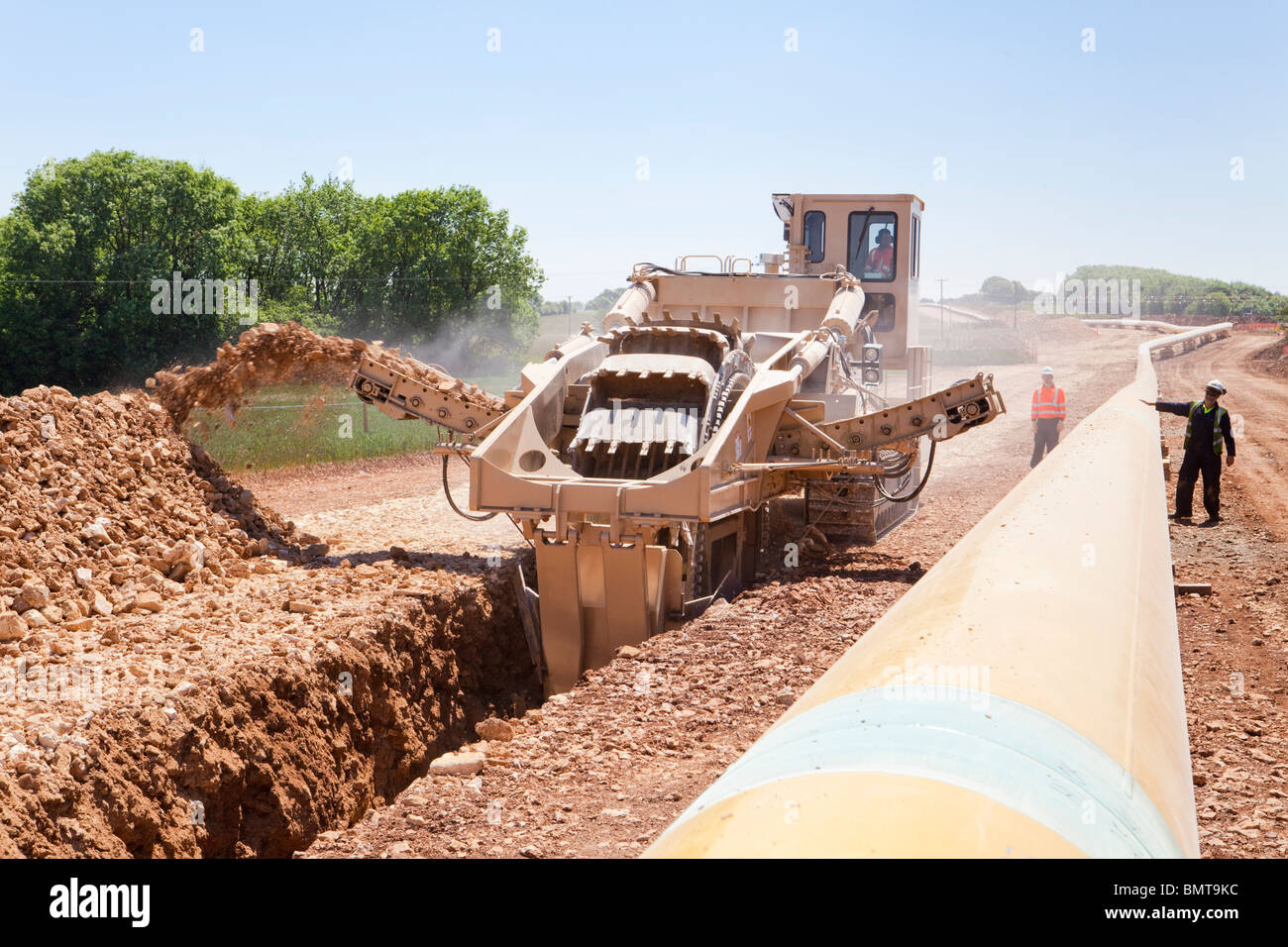 National Grid natural gas pipeline being laid, seen here crossing the ...