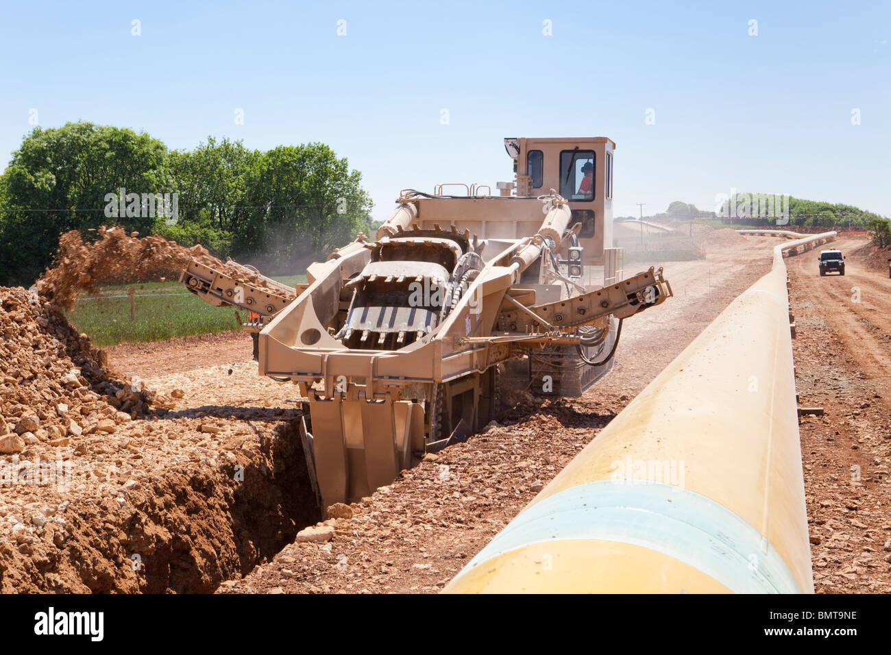 National Grid natural gas pipeline being laid, seen here crossing the ...