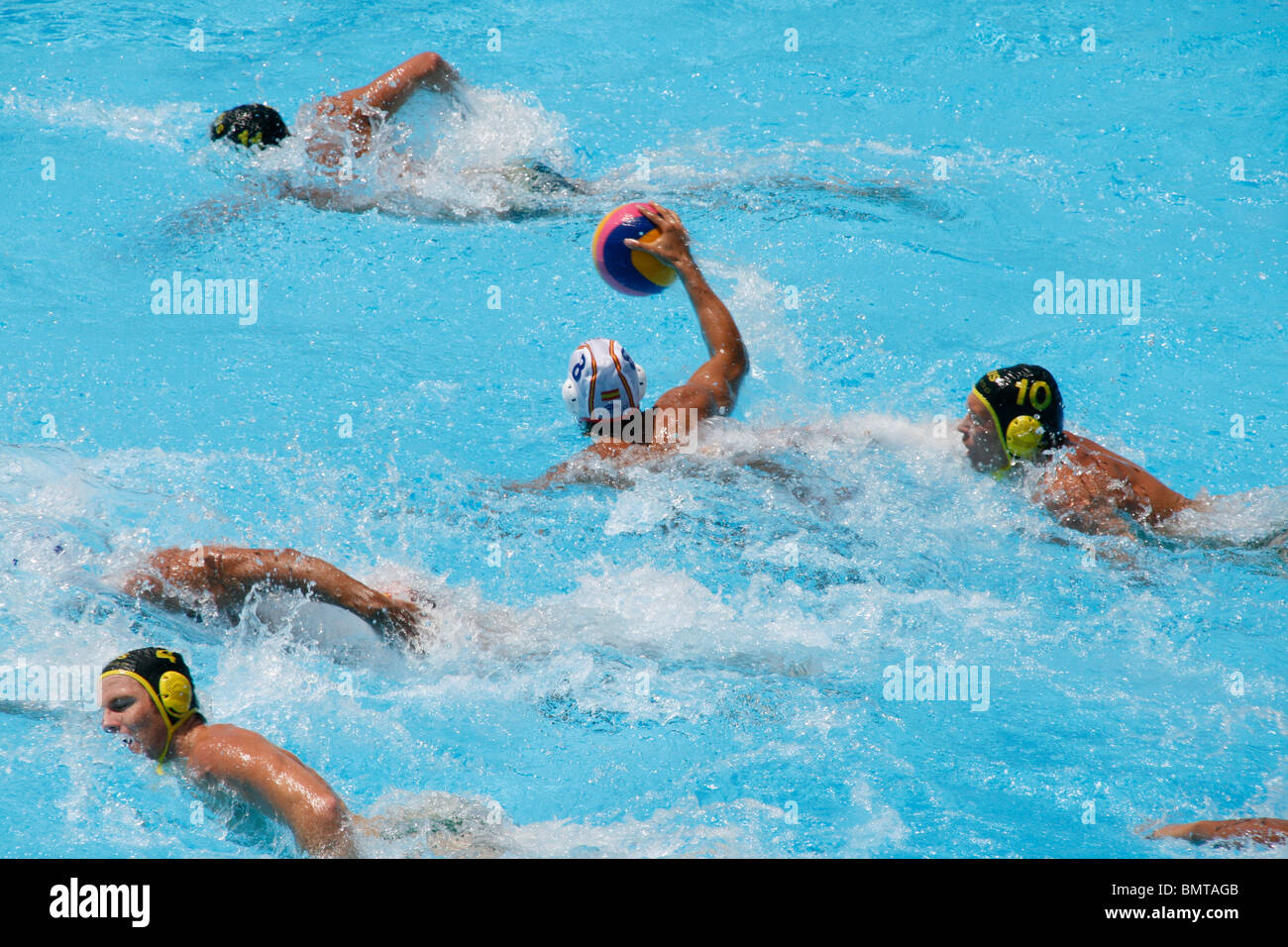 water polo team competition action at world swimming championship in ...