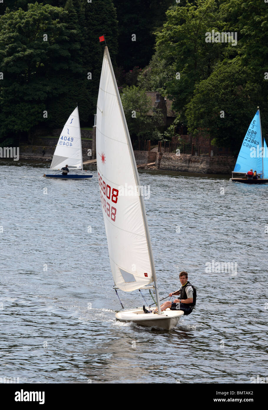 sailing on Rudyard Lake Stock Photo - Alamy