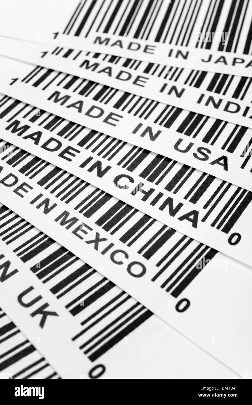 barcode, trade war, business concept Stock Photo - Alamy