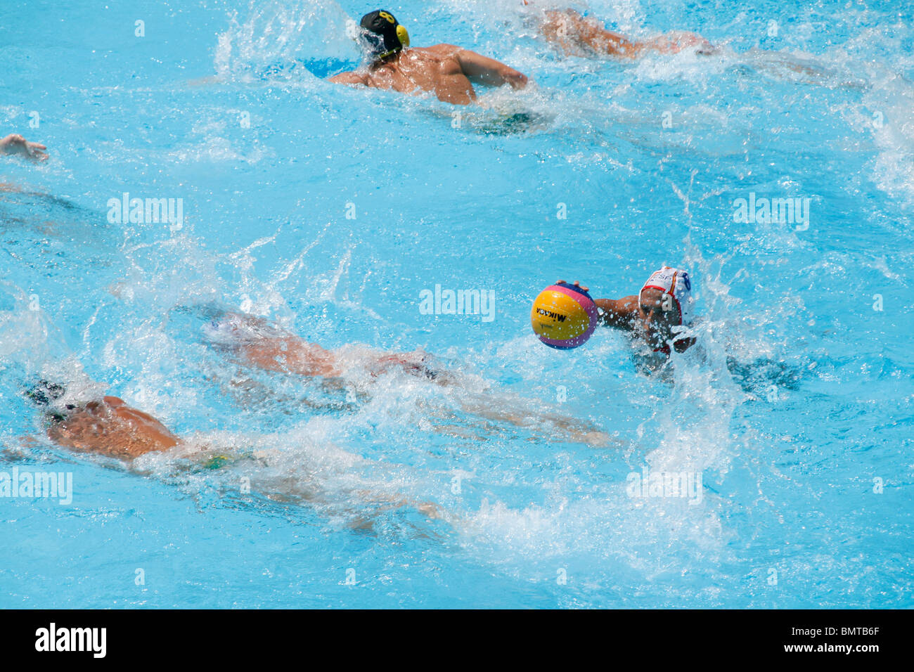 water polo team competition action at world swimming championship in ...