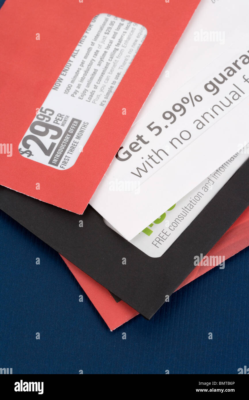 advertising mail for background, Business concept Stock Photo - Alamy