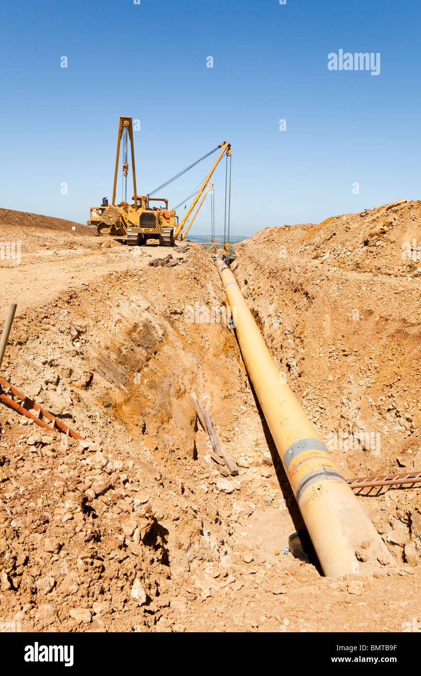 National Grid natural gas pipeline being laid, seen here crossing the ...