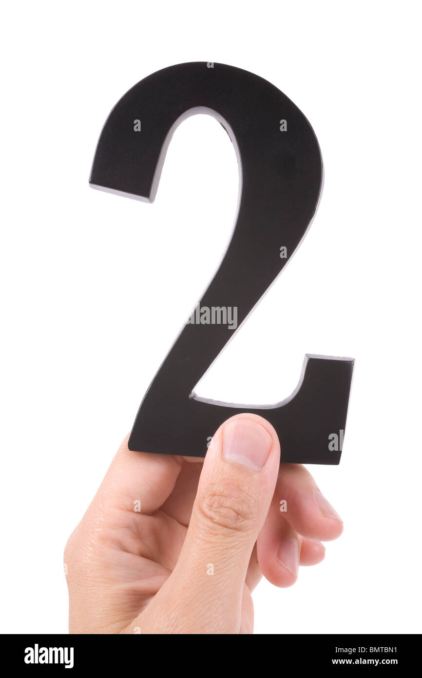 number 2 with white background Stock Photo - Alamy
