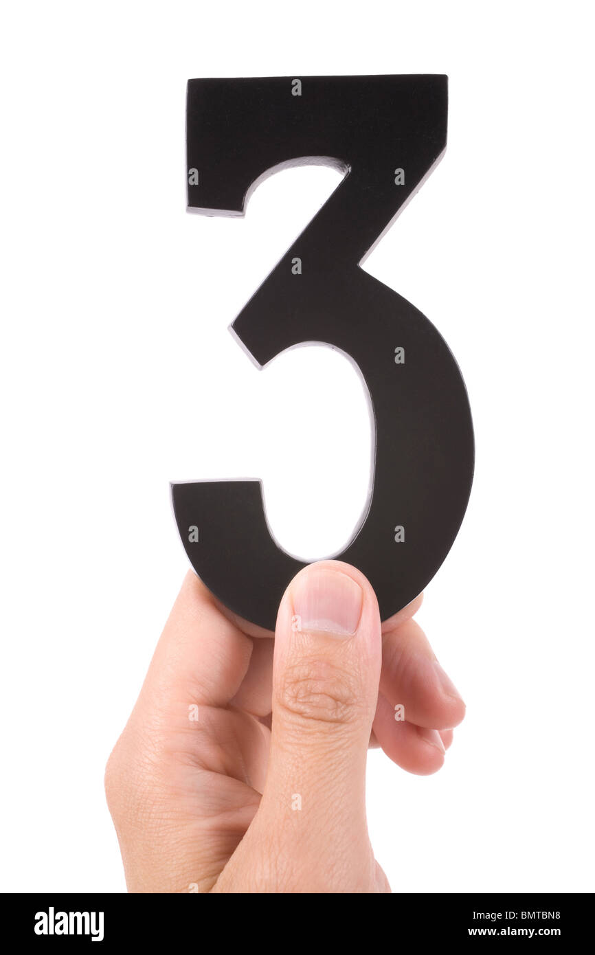 number 3 with white background Stock Photo - Alamy