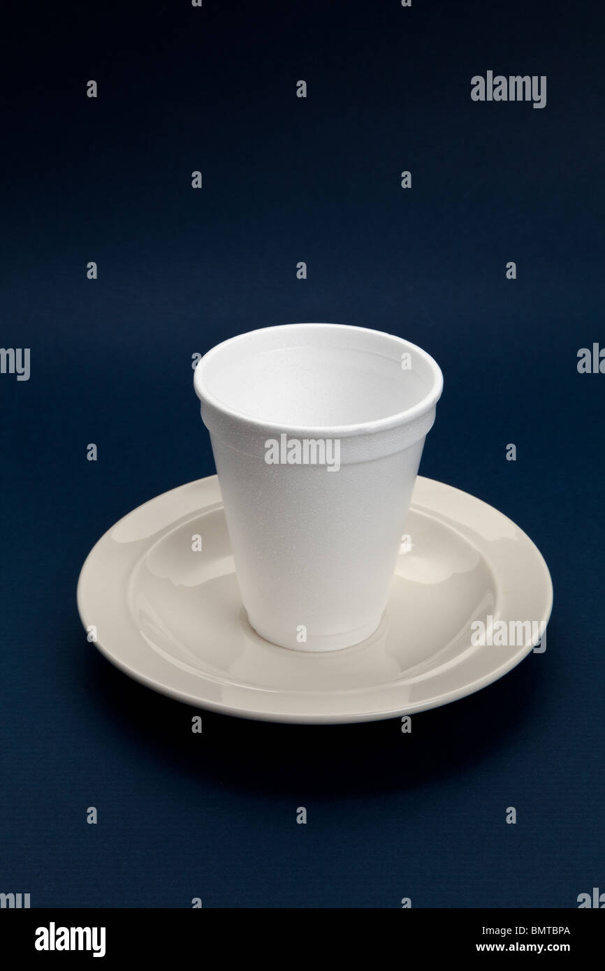 Disposable Cup, concept of wrong position Stock Photo - Alamy