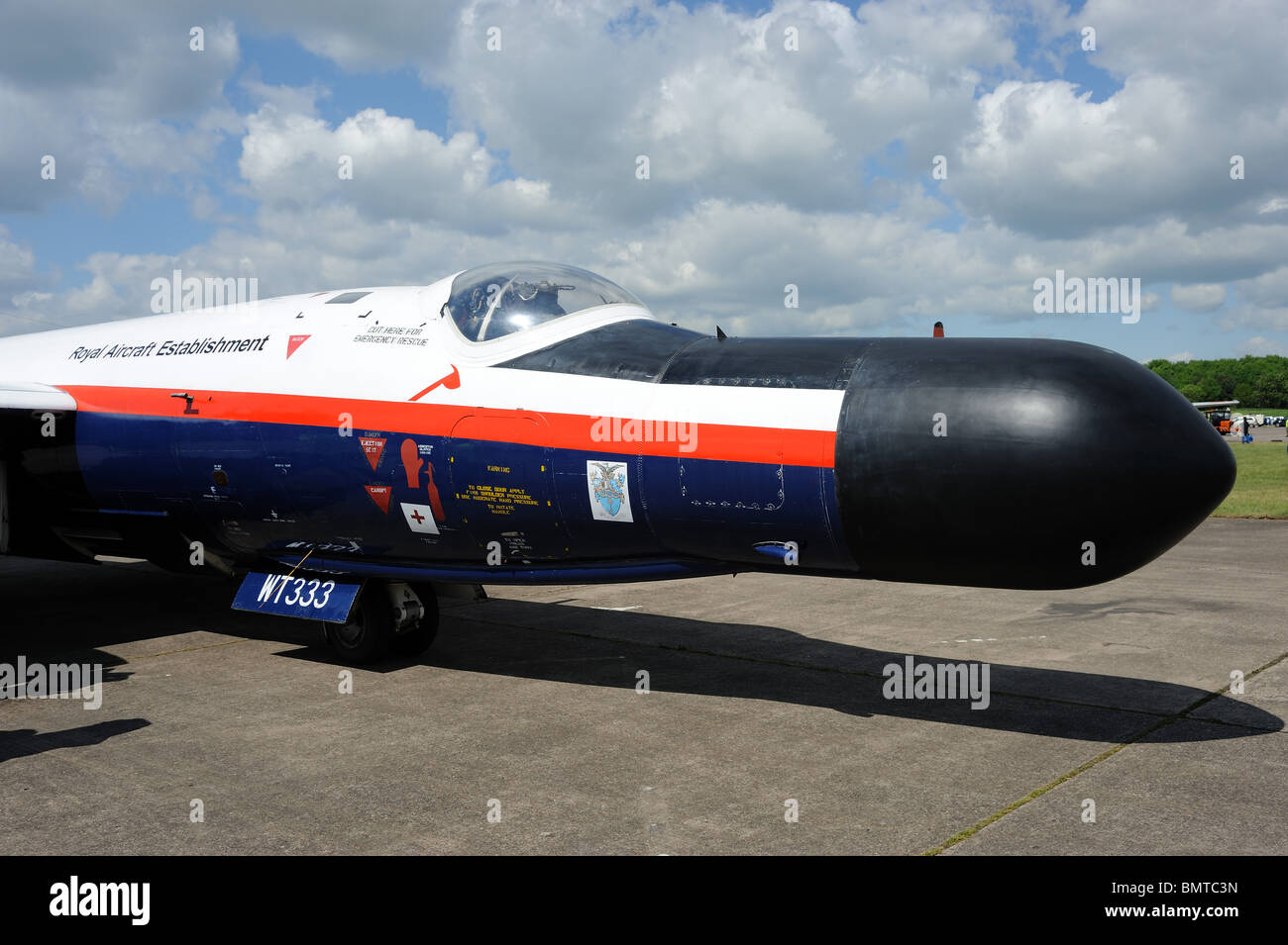 Long nose of an English Electric Canberra B(I)8 WT333 Stock Photo - Alamy