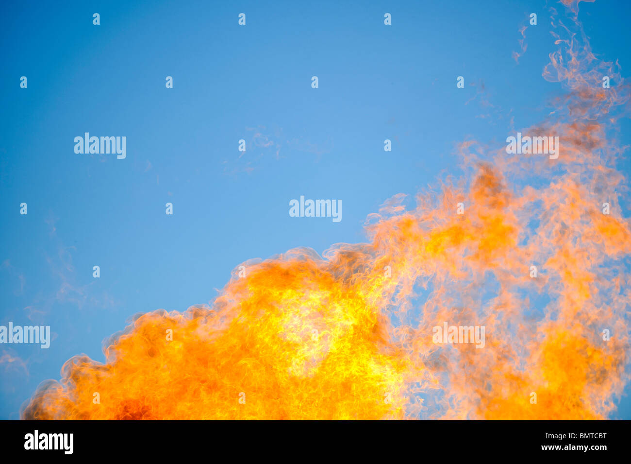 Flames reach into the sky during a fire fighting training exercise ...