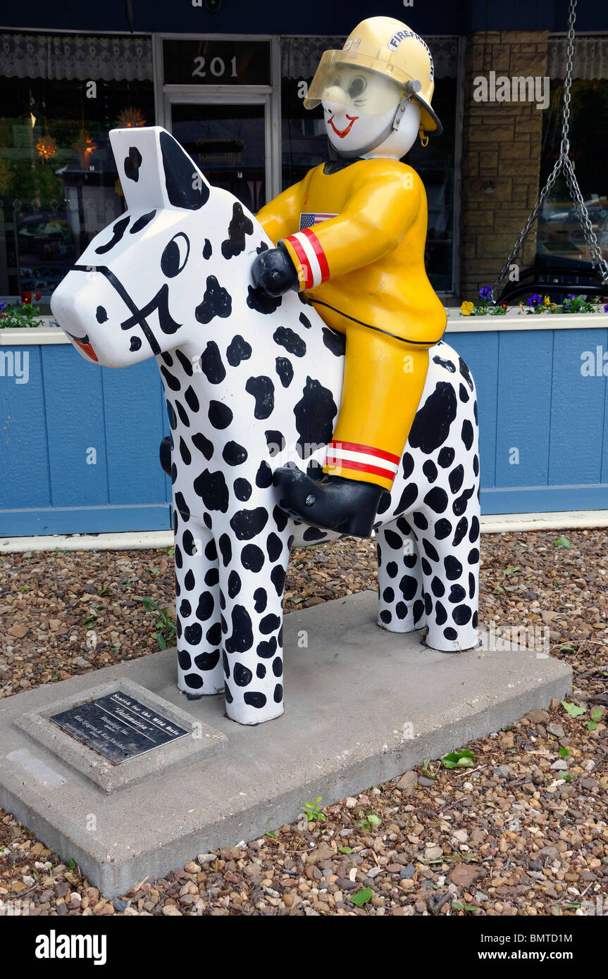 Painted Dala horse in Lindsborg, Kansas, USA Stock Photo - Alamy
