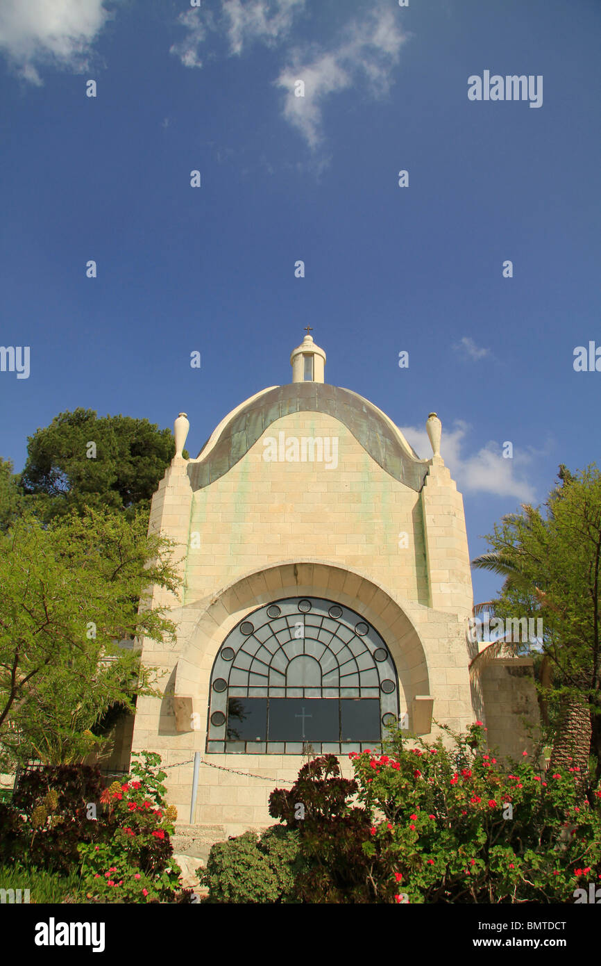 Israel, Jerusalem, Dominus Flevit Church on the Mount of Olives Stock ...