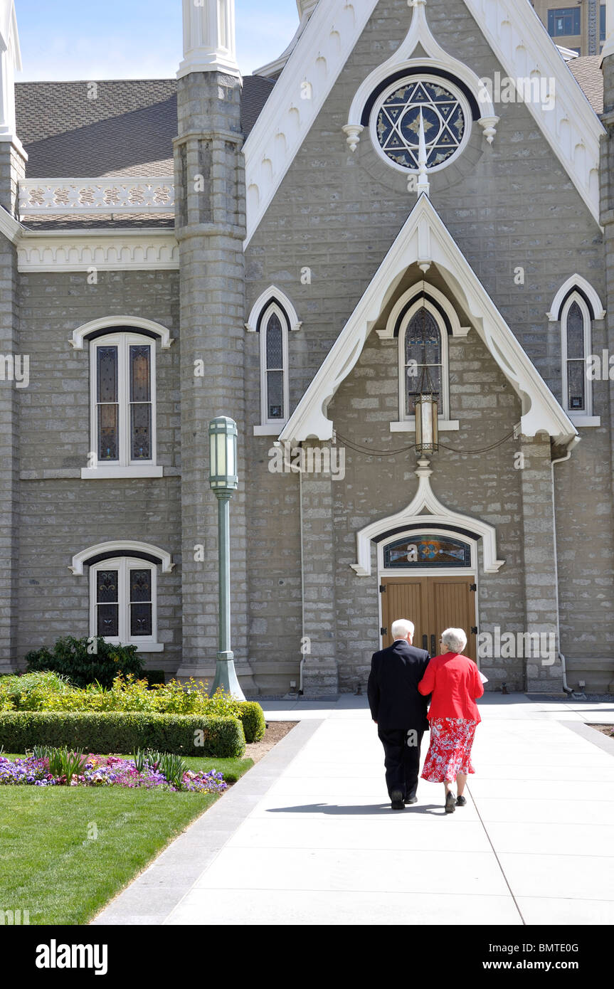 Assembly Hall at Temple Square complex housing Temple and other Mormon ...
