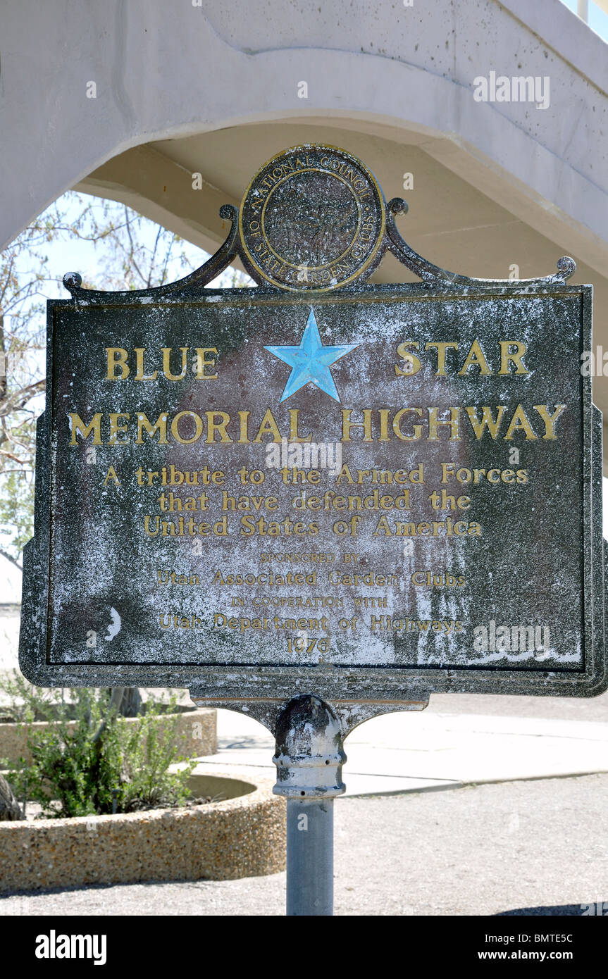 Blue Star Memorial Highway sign, USA Stock Photo - Alamy