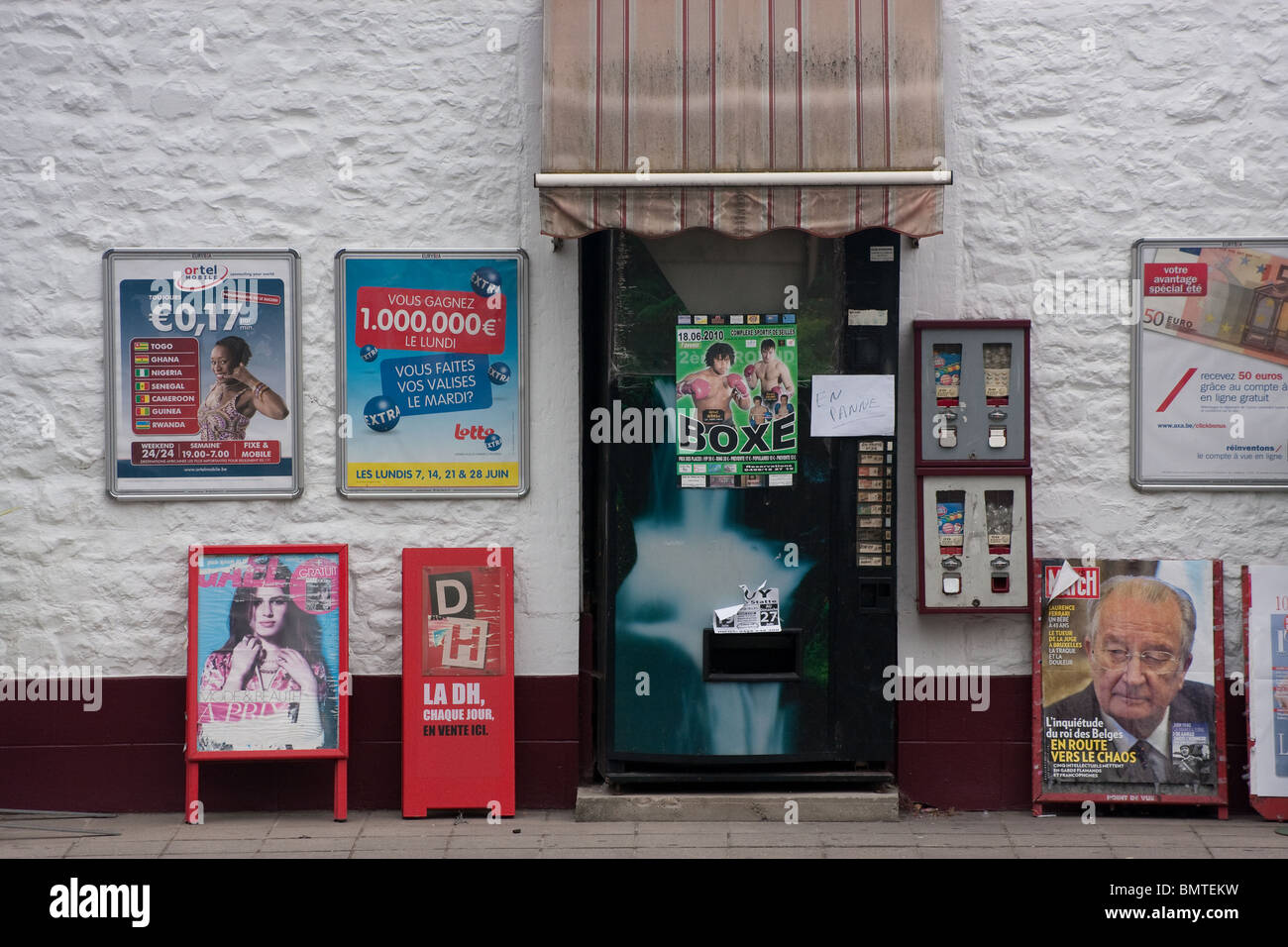 village general store shop sign canopy a board Stock Photo - Alamy