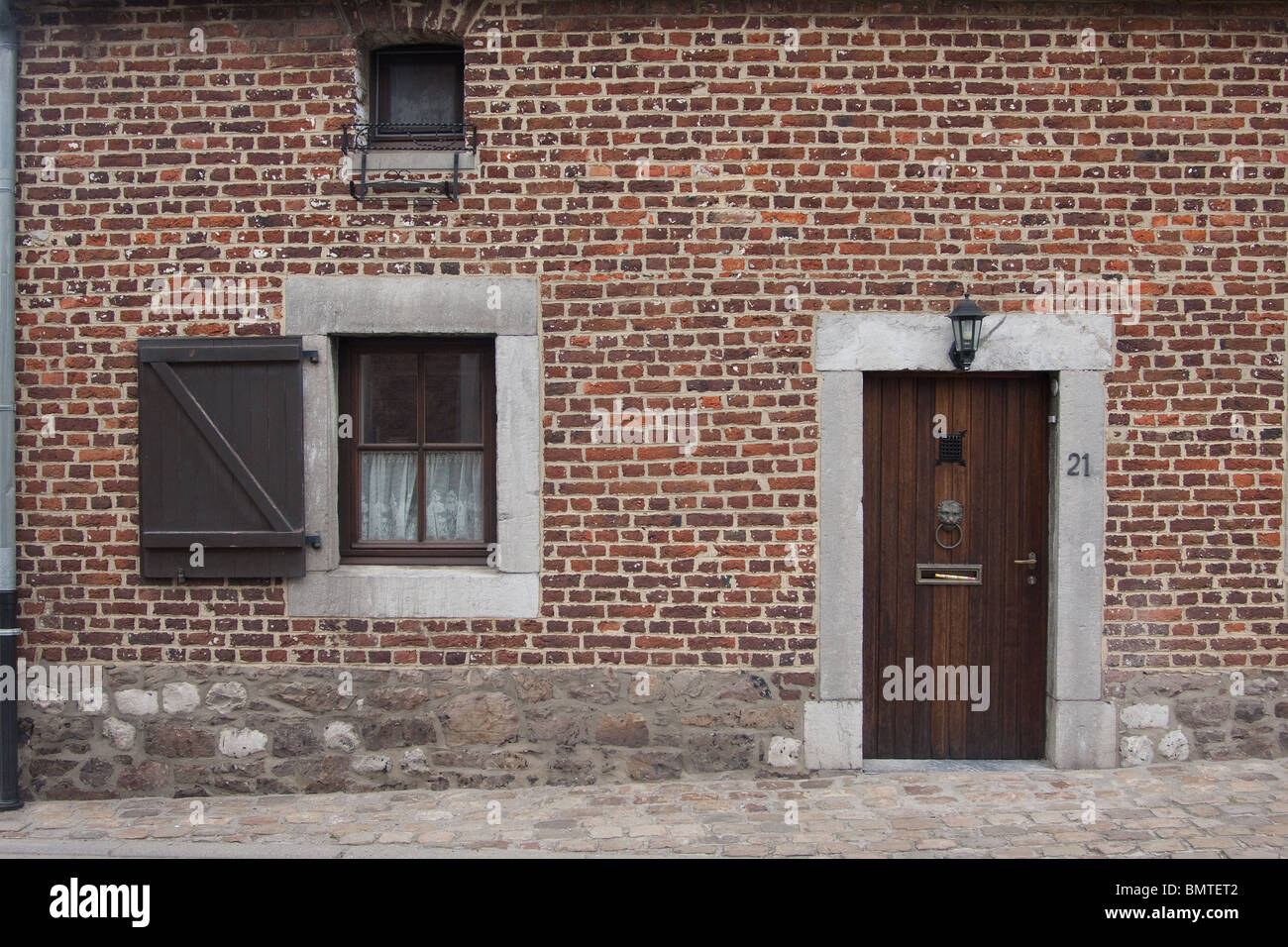 village cottage window shutter door cobbled path Stock Photo - Alamy