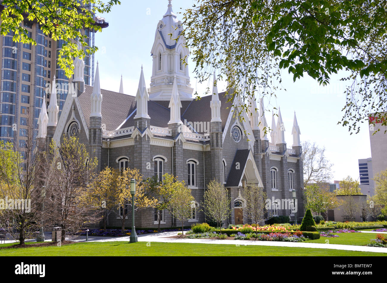 Assembly Hall at Temple Square complex housing Temple and other Mormon ...