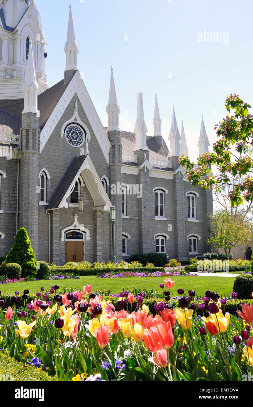 Assembly Hall at Temple Square complex housing Temple and other Mormon ...