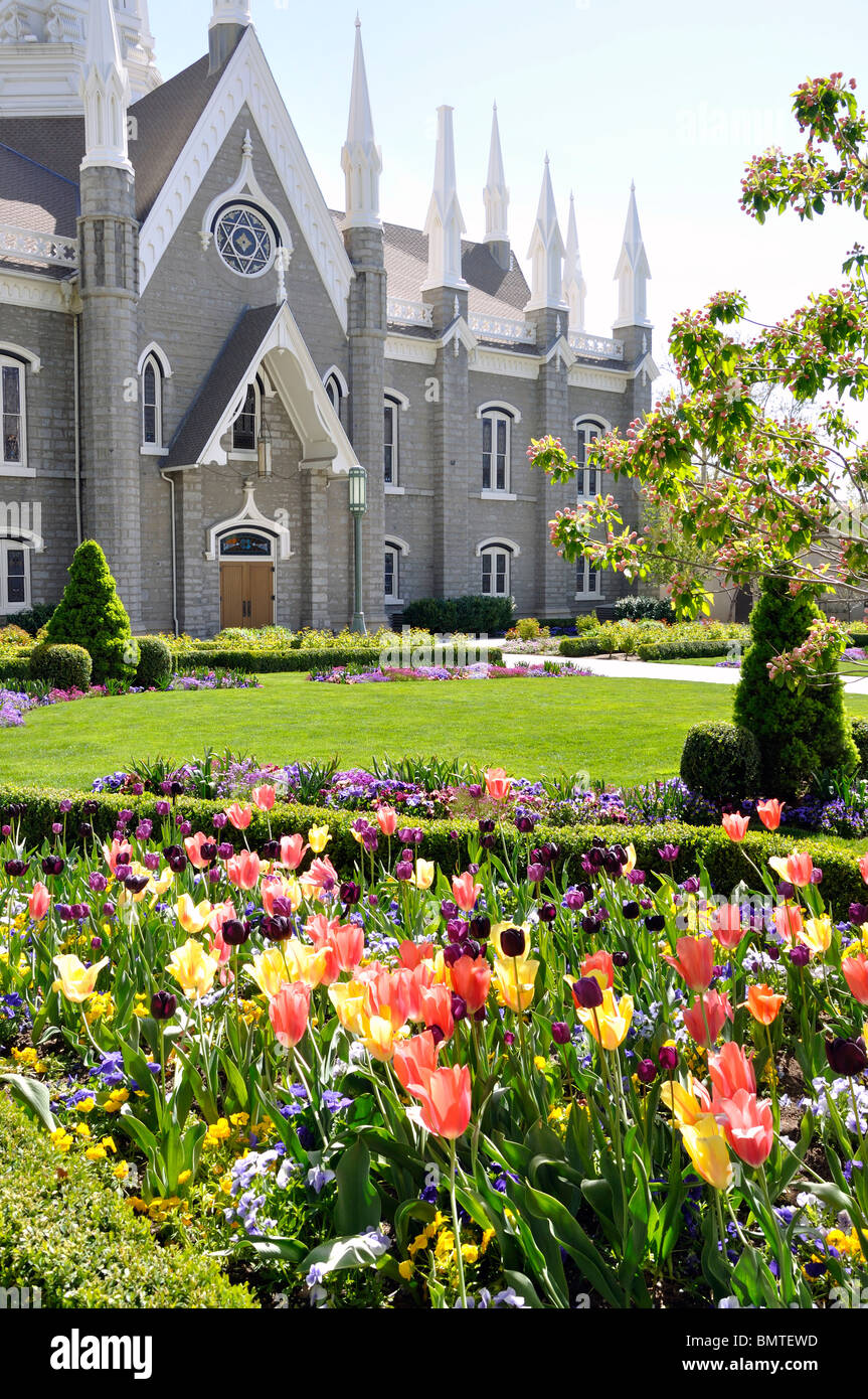Assembly Hall at Temple Square complex housing Temple and other Mormon ...