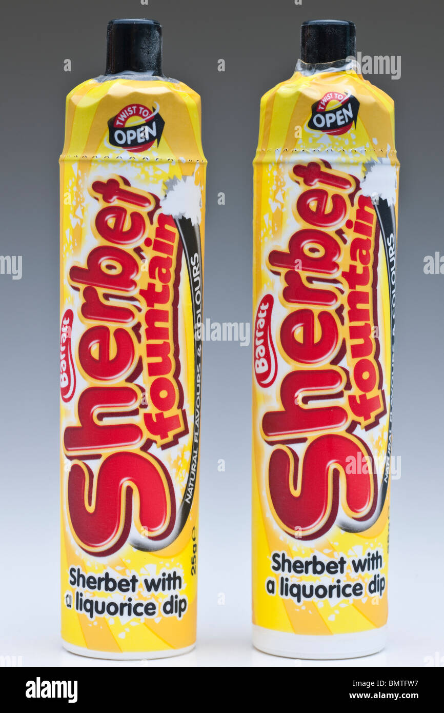 Two Barrett sherbet fountain with liquorice dip Stock Photo - Alamy