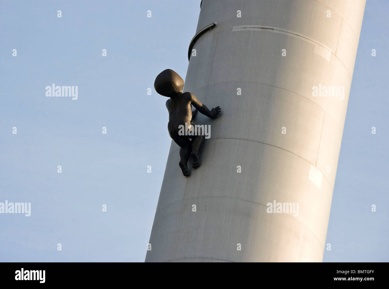 Giant crawling baby on Zizkov Tower Prague Czech Republic Europe Stock ...