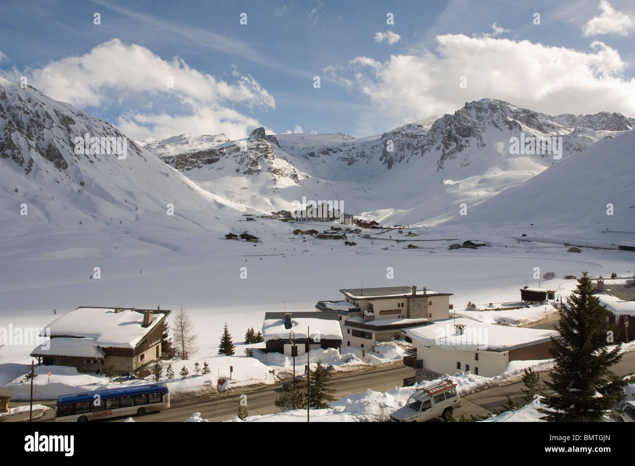 Tignes Le Lac, Tiges Ski resort, France, Europe Stock Photo - Alamy